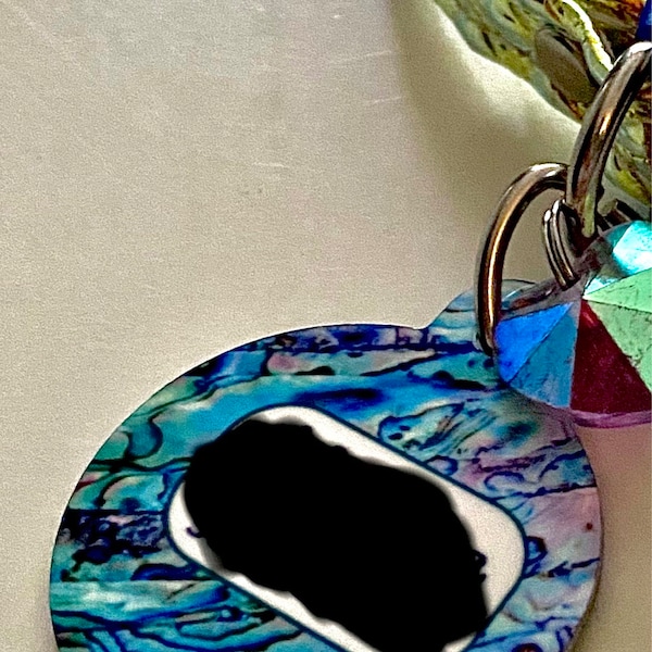 Abalone Print Dog ID Tag Custom Pet Tag Personalized Dog Tag Paua Shell ...