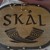 SKAL Bar Sign, Viking Home Decor, Skal Norse Gift, Drinking Horn Wall ...