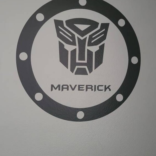 Personalized Autobot Wall Decal Sign Custom Name Transformers Poster ...