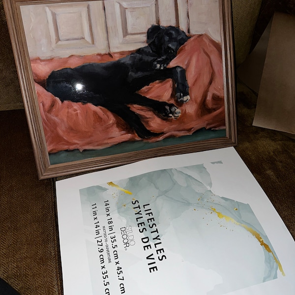 Labrador Retriever Art Print by Ethan Harper. Black Lab Painting Wall ...