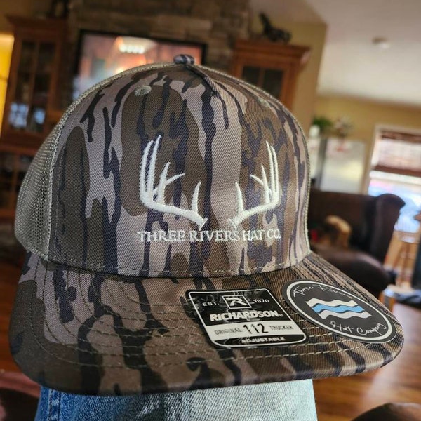 Deer Dog Hunting Patch Lost Hat Flatbill-mossy Oak Bottomland 7 Panel Snapback Hat - Etsy