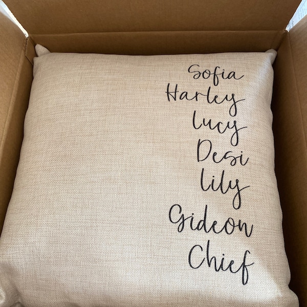 Name Pillow Covers - Personalized Name Pillow - Name Throw Pillow Cover ...