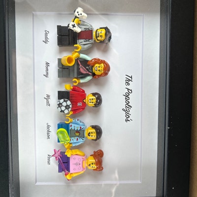 Personalized Mini Me Minifigure Frame. for up to 5 Figures. - Etsy
