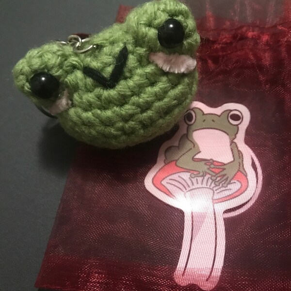 Crochet Bunny Plushie With Button Accessory Medium Plush Toy Stuffed ...