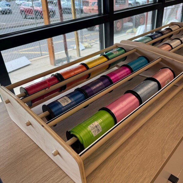 GSS Ribbon Organizer Desk/wall Unit. EZ Load Individual Ribbons Spools ...
