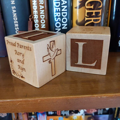 Baptism Block Christening Block Baptism Gift Christening Gift Keepsake ...