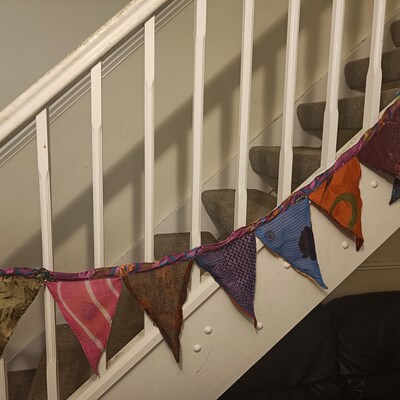 Recycled Bunting, Handmade Bunting, Eco Friendly Bunting, Unusual ...