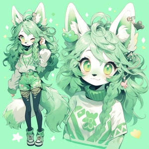 Cyberpunk Neon Furry Art: Cyberpunk Fursona Wall Art Home Decor Furry ...