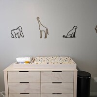 Wood Safari Jungle Outlines Wall Silhouette Nursery Bedroom African ...