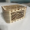 Decorative Wooden Box With Flowers & Leaves Pattern Laser Cut Jeweler ...