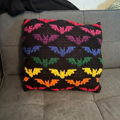 Batty Mosaic Crochet Pattern Bat Chart by Sixel Design - Etsy