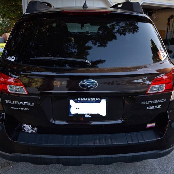 Ultra Slim Subuwu Subaru Anime Peeking Cat Metal License Plate Frame ...