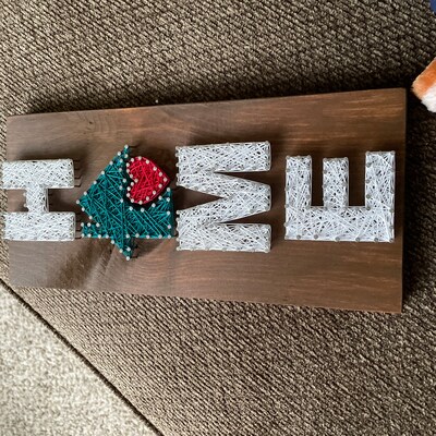 American Flag String Art With Soldier Silhouettes, American String Art ...