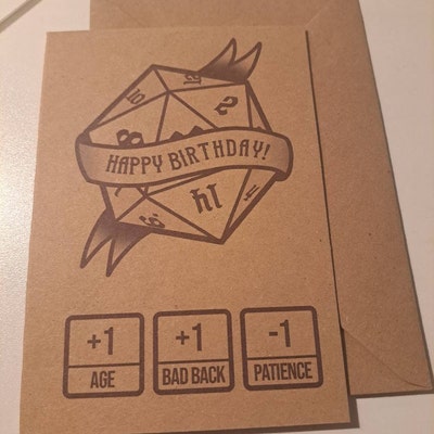Funny D&D Birthday Card Party Wipe Dungeons and Dragons Card, Dnd ...