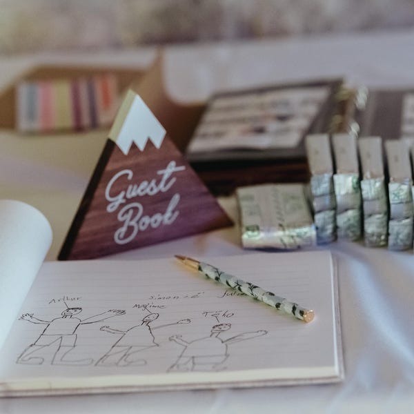 Backpack Signs Just Married Backpack Sign for Mountain Wedding ...