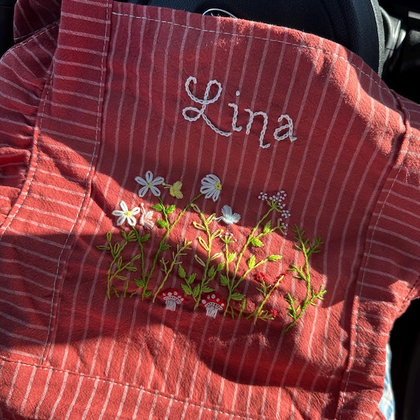 Mini Chef Apron for Girls - Custom Apron for Kids - Handmade Embroidery ...