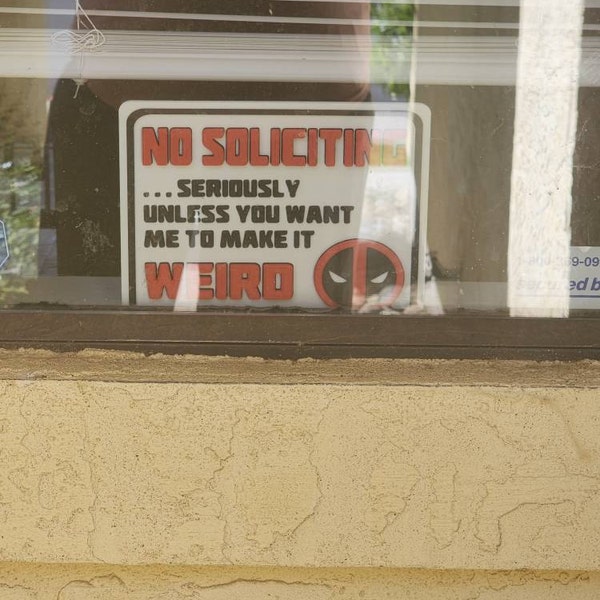 Funny No Soliciting Sign | Anti-hero Inspired Door Sign | 2 Sizes ...