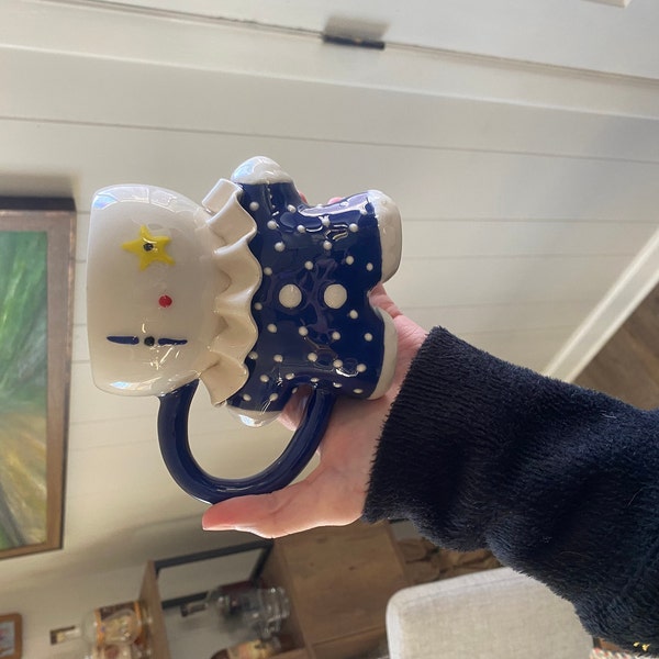 Cute Clown Mug - Handmade Ceramic Coffee Mug, Kawaii Tea Cup, Unique ...