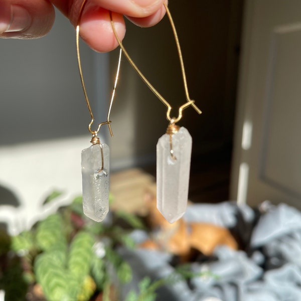 Dangle Plugs, Clear Quartz Plugs, Earrings for Plugs, Drop Earrings ...
