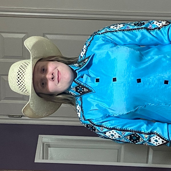 Western Light Pink Show Shirt Western Show Shirt for Women Horse Riding ...