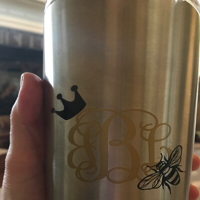 Queen Bee Monogram Car Decal Monogram Queen Bee Car Decal Monogram Car ...