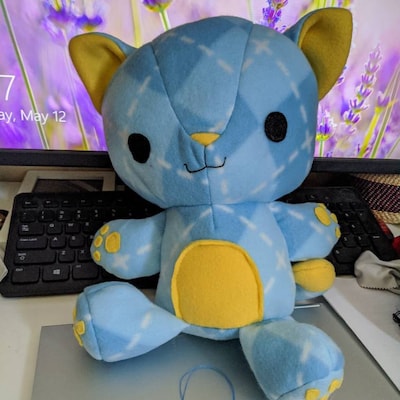 Plush Sewing Pattern PDF Cat Stuffed Animal Kawaii Easy Kitten Cute ...