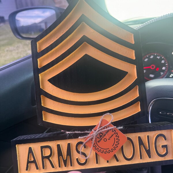 Armed Forces/military Standing Rank and Name Plaque (customized for ...