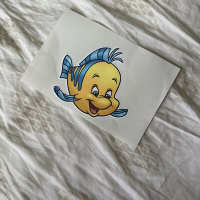 Flounder Sticker, Flounder Little Mermaid Sticker, Disneyland Sticker ...