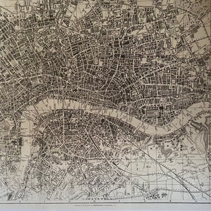 Old Map of London 1851 Vintage Map of London Vintage Poster Wall Art ...