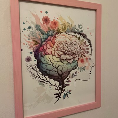Neuro Flowers, Rainbow Brain, Autism Art, Inclusion Digital Download ...