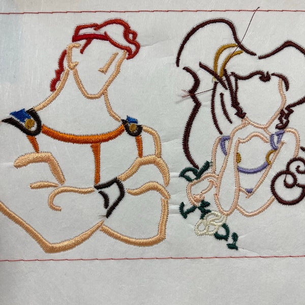 Hercules Sketch Digital Embroidery Machine Design File 4x4 5x7 6x10 - Etsy
