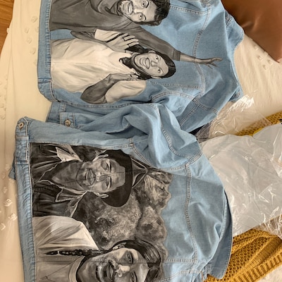 Hand Painted Denim Jacket Denim Jacket With Art Gift Custom Denim ...