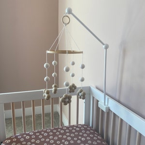Baby Mobile Arm / Holder, Wooden Baby Mobile Stand, Crib Baby Mobile ...