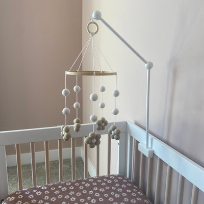 Baby Mobile Arm / Holder, Wooden Baby Mobile Stand, Crib Baby Mobile ...