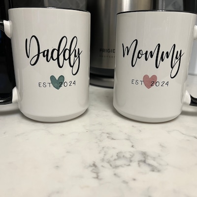 Mom and Dad Mug Set, Couple Mug Set, Gift for New Parents, Couple Gift ...