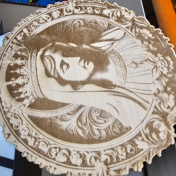 Virgin Mary 3D Illusion Digital Design for Wood Laser Engraving ...