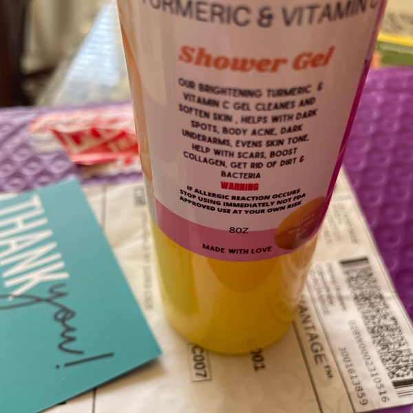 Brightening Turmeric & Vitamin C Shower Gel - Etsy