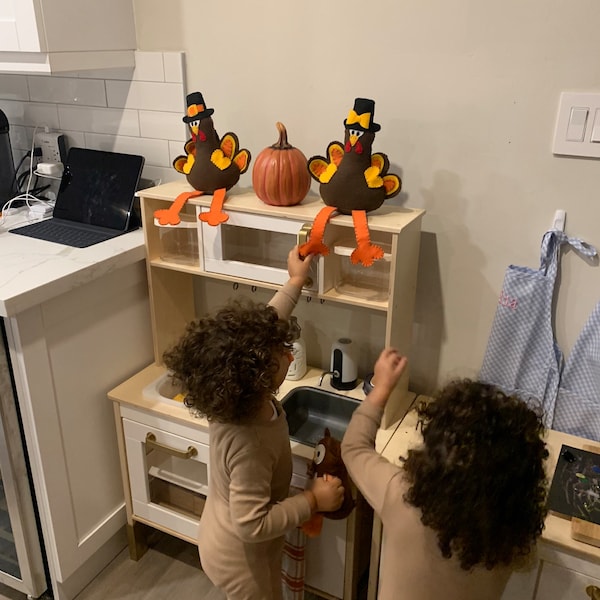 Hand Stitched Thanksgiving Turkey, Thanksgiving Decor, Turkey ...