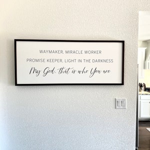Inspirational Sign Waymaker Sign Living Room Wall Decor Waymaker ...