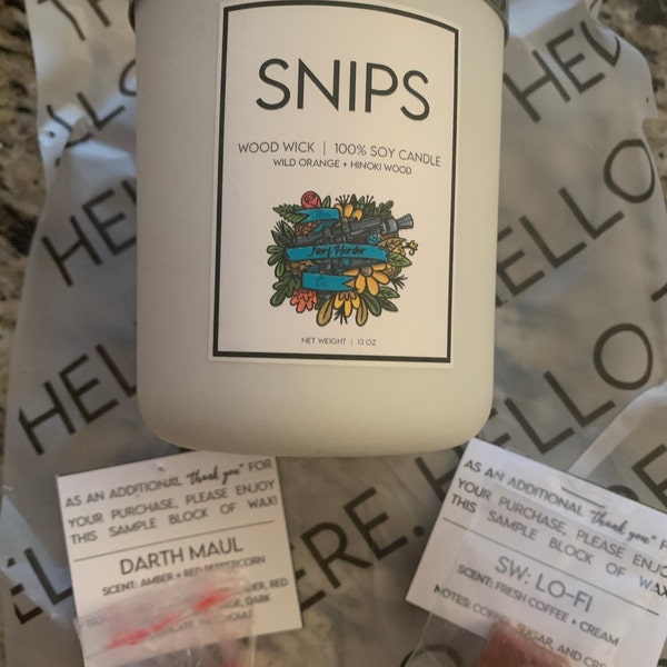 100% SOY CANDLE | Snips (13 Oz) | Wild Orange + Hinoki Wood - Etsy