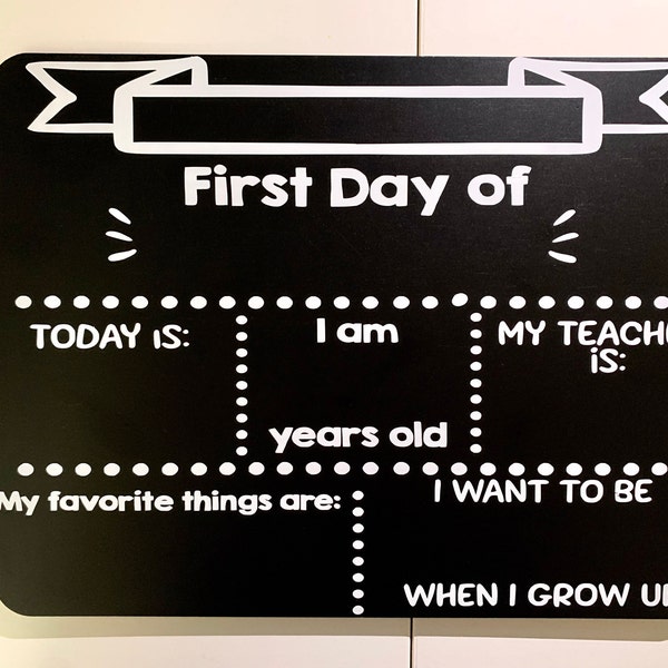 First Day of School Chalkboard SVG | Design for Back to School ...