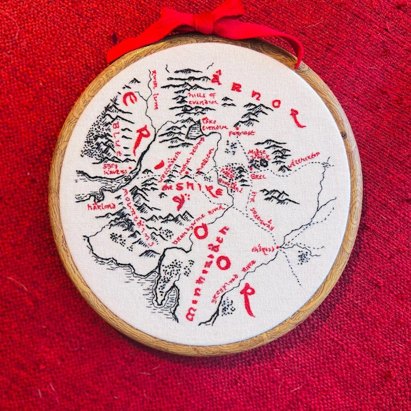 The Shire - Lord of the Rings Tolkien Map PDF Embroidery Pattern - Etsy