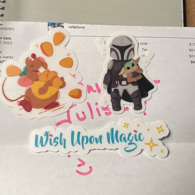 Greedy Gus Gus Transparent Sticker/ Cinderella Sketch Princess Sidekick ...