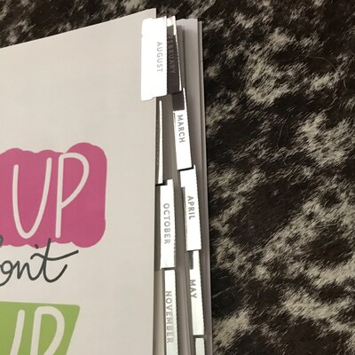 Large Tabs, Large Month Tabs, Large Planner Tab Covers, Foiled Tabs ...
