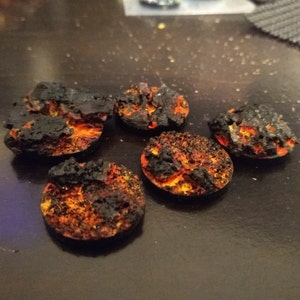 LAVA FLOW Custom Miniature Bases | Etsy