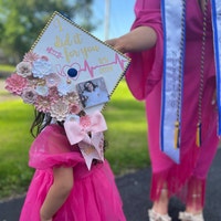 Graduation Cap Toppers/ Flower Graduation Cap/ Glitter Graduation Cap ...