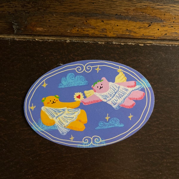 Michelangelo Art Glossy Sticker L Cute Dreamy Sticker L Classical Art ...