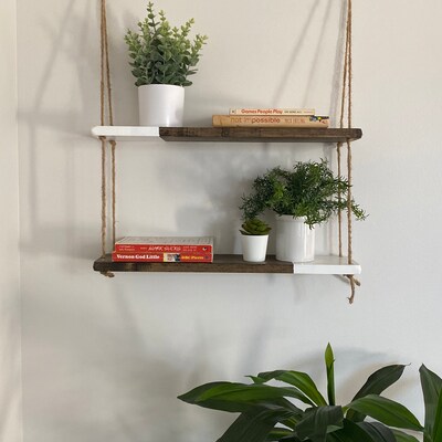 DUO Two Tone Shelf Hanging Shelf Hanging Shelves Two - Etsy