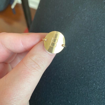 Gold Initial Ring Hand Stamped & Personalized also in Sterling Silver ...