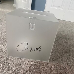 Minimal Personalized Name Card Box Wedding Acrylic Card Box - Etsy